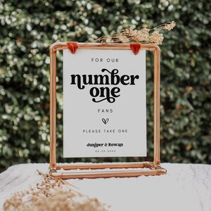 MIRAY Editable Wedding Fan Sign Template, for Our Number One Fans ...