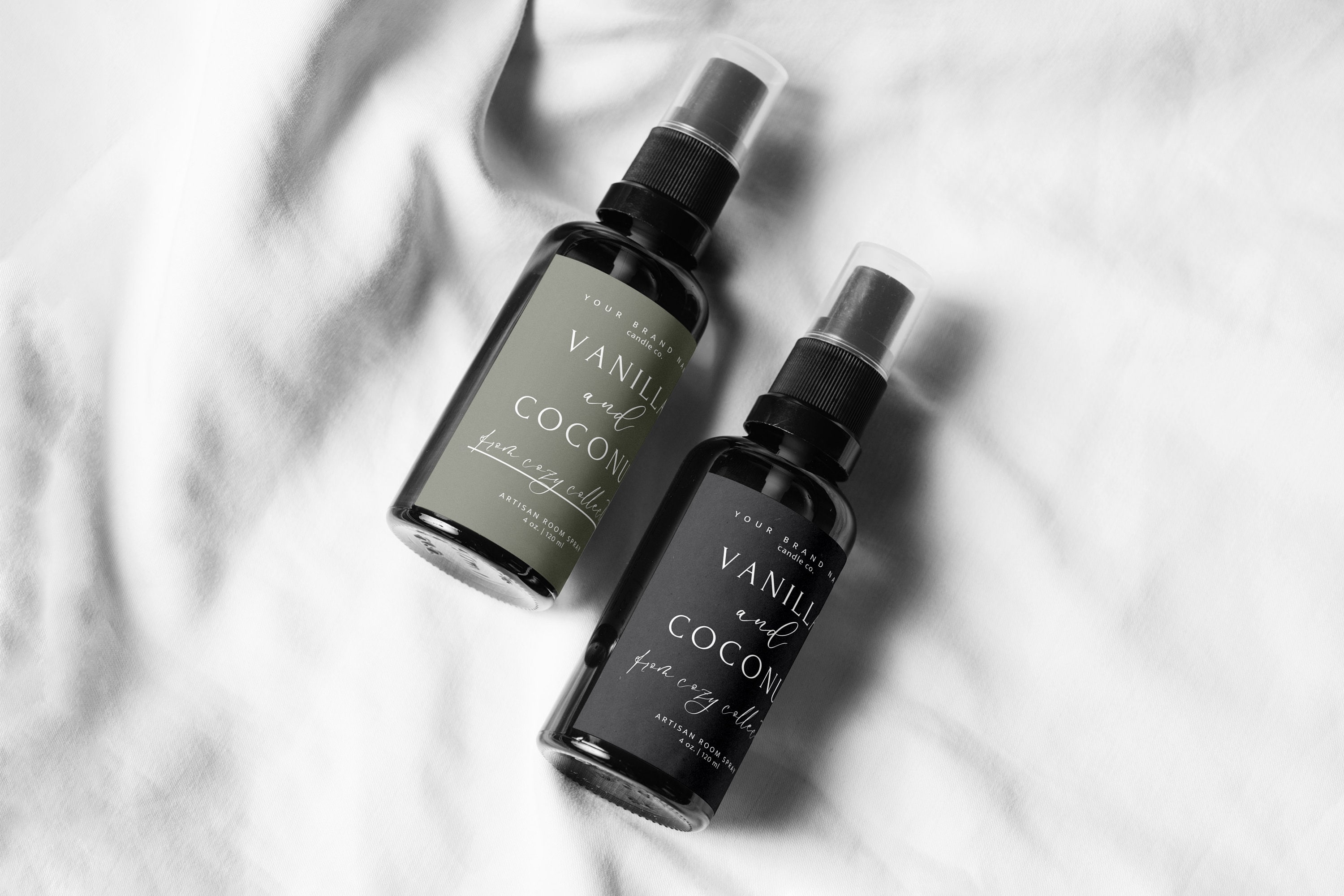 Editable Room Spray Label Template Canva, DIY Linen Spray Bottle Label ...