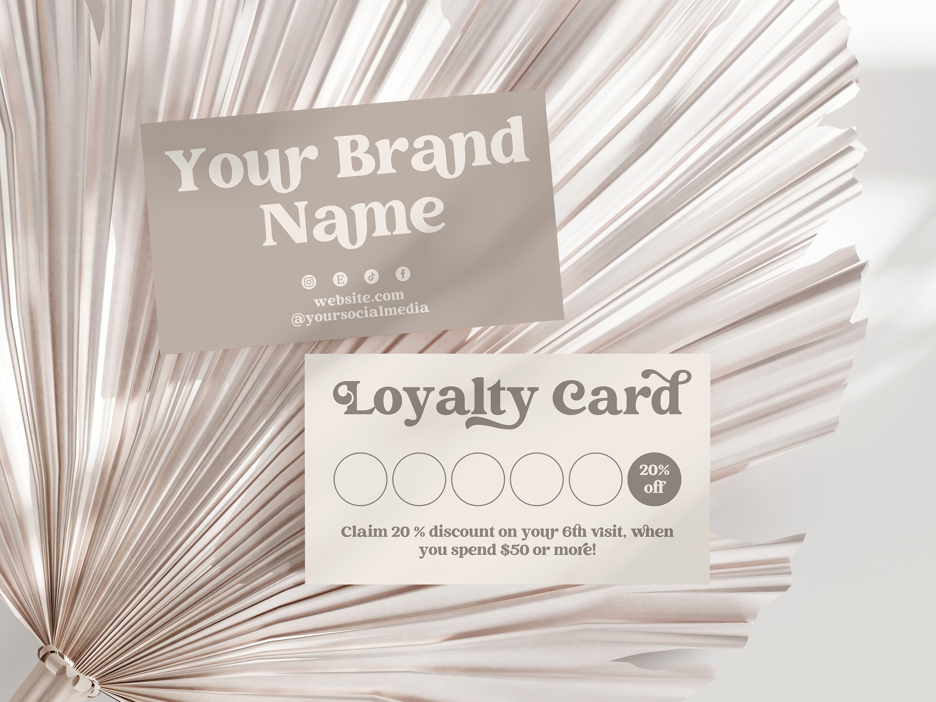 Editable Loyalty Card Template, Modern Customer Card, Printable Rewards ...