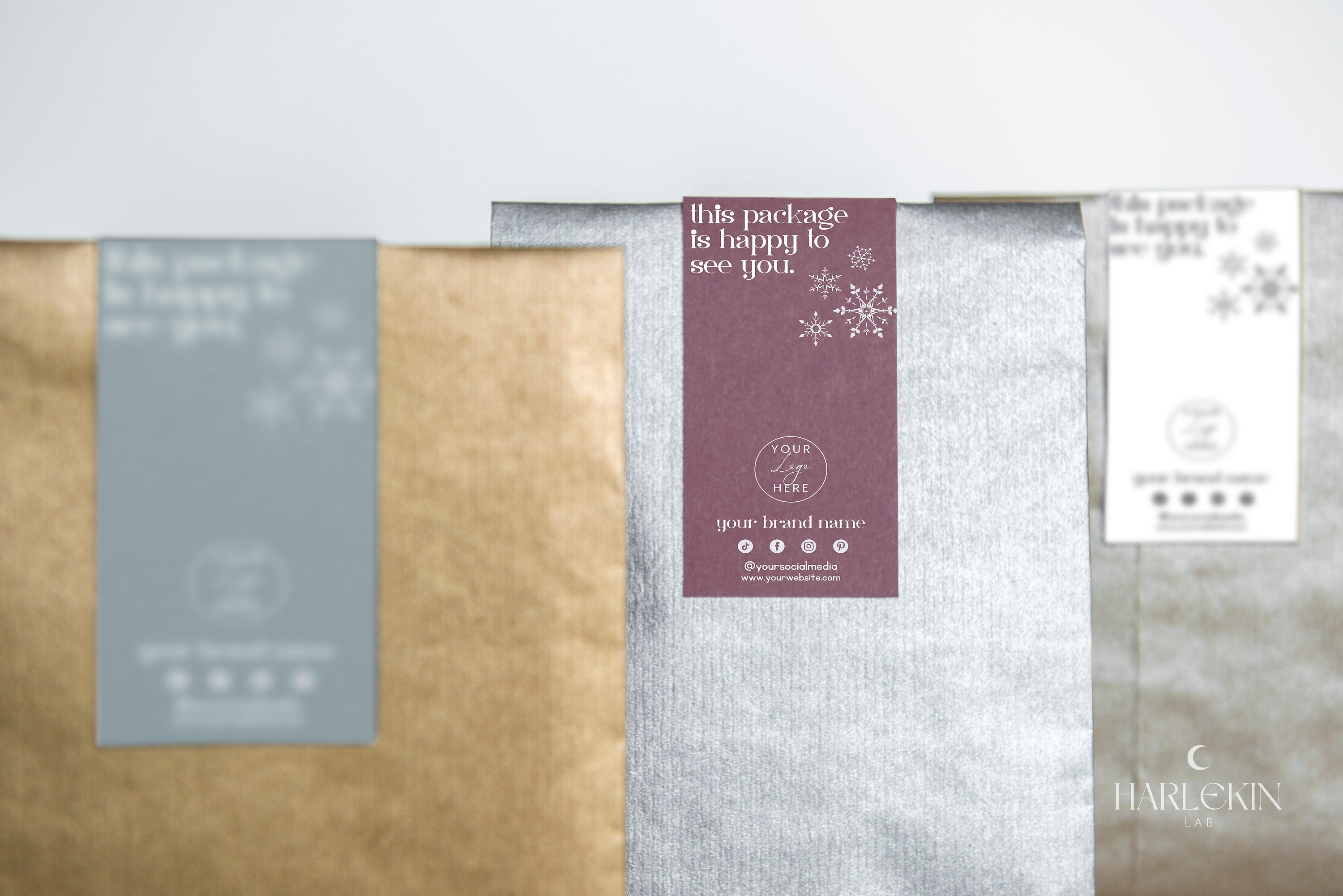 Editable Winter Box Label Template Christmas Shipping Label - Etsy