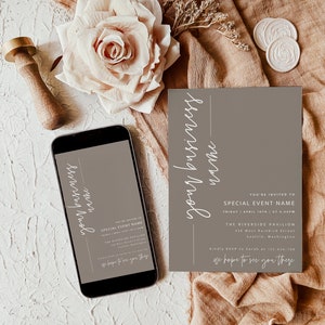 Boho Business Invitation Template, DIY Special Event Invitation, You're ...