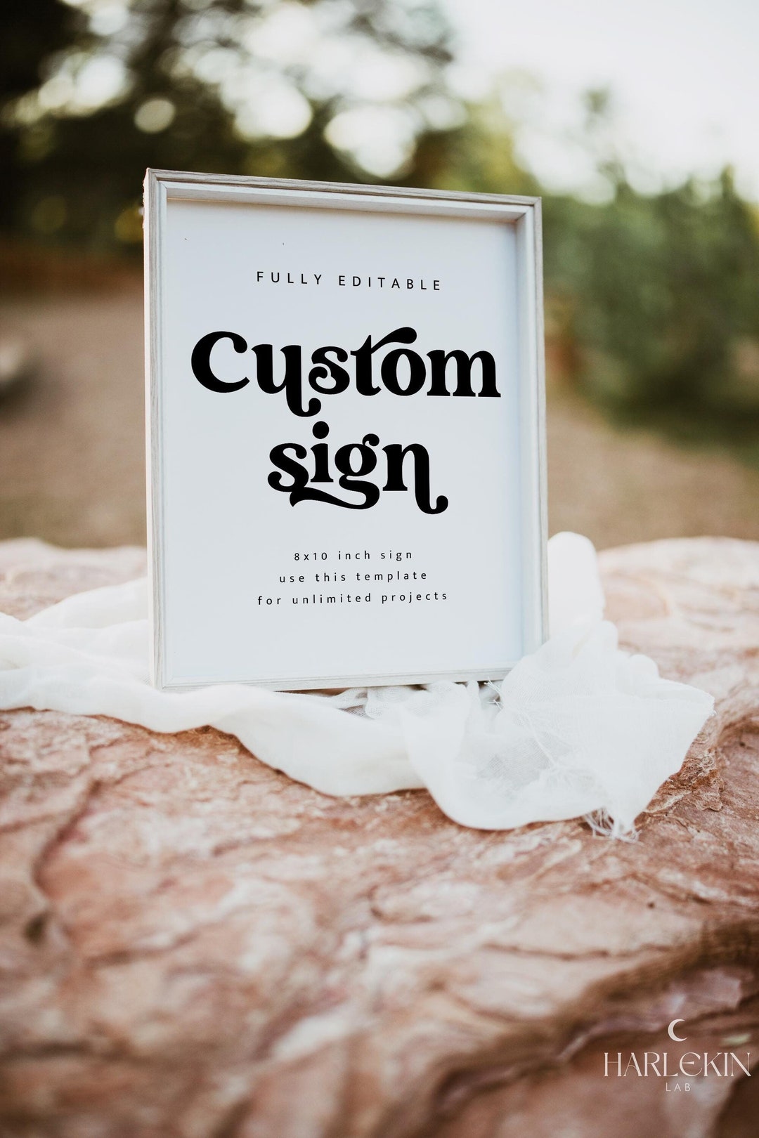 Editable Custom Sign Template, DIY Modern Wedding Sign Template ...