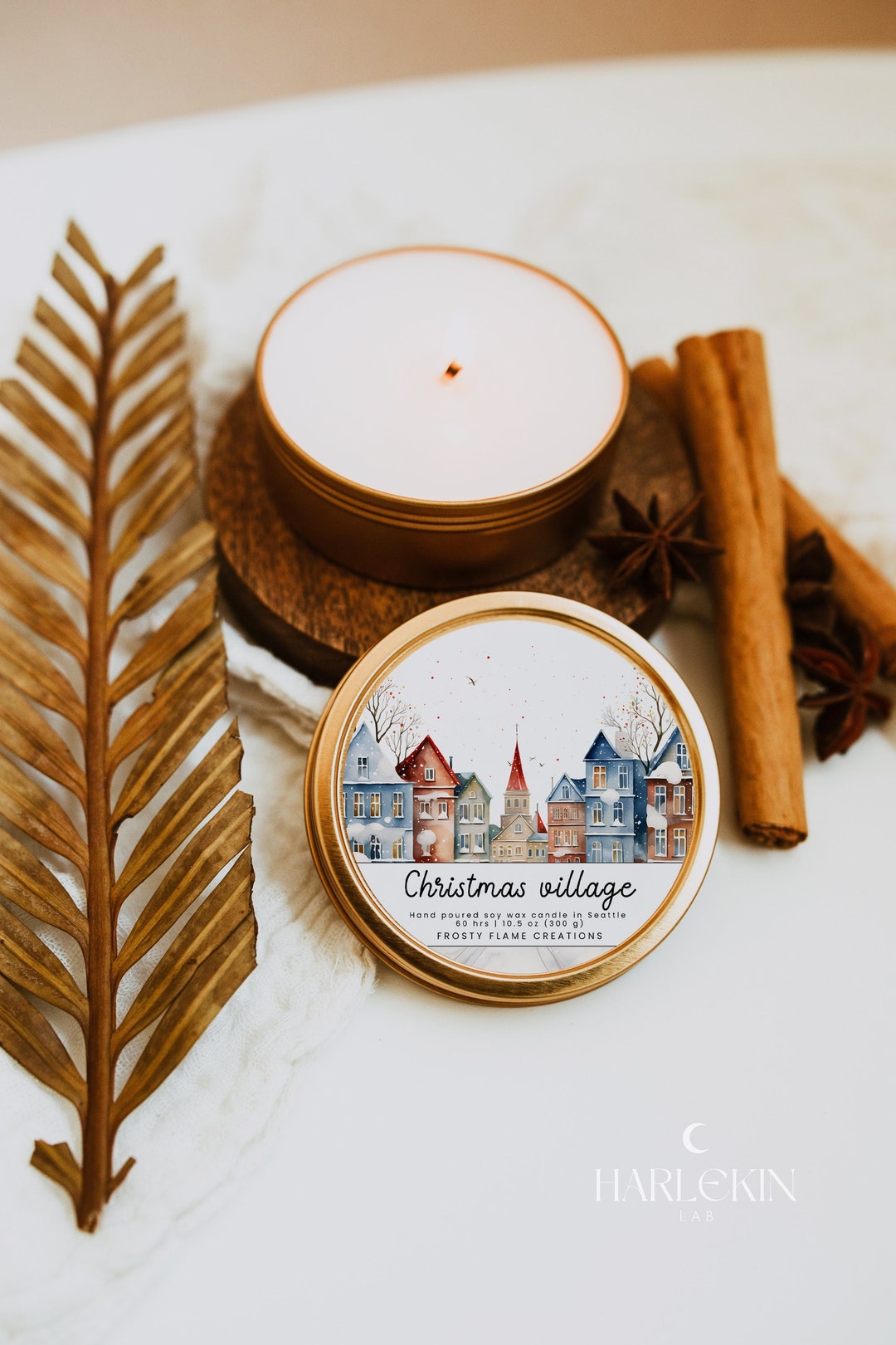Editable Christmas Candle Label, Customizable Canva Template, DIY ...