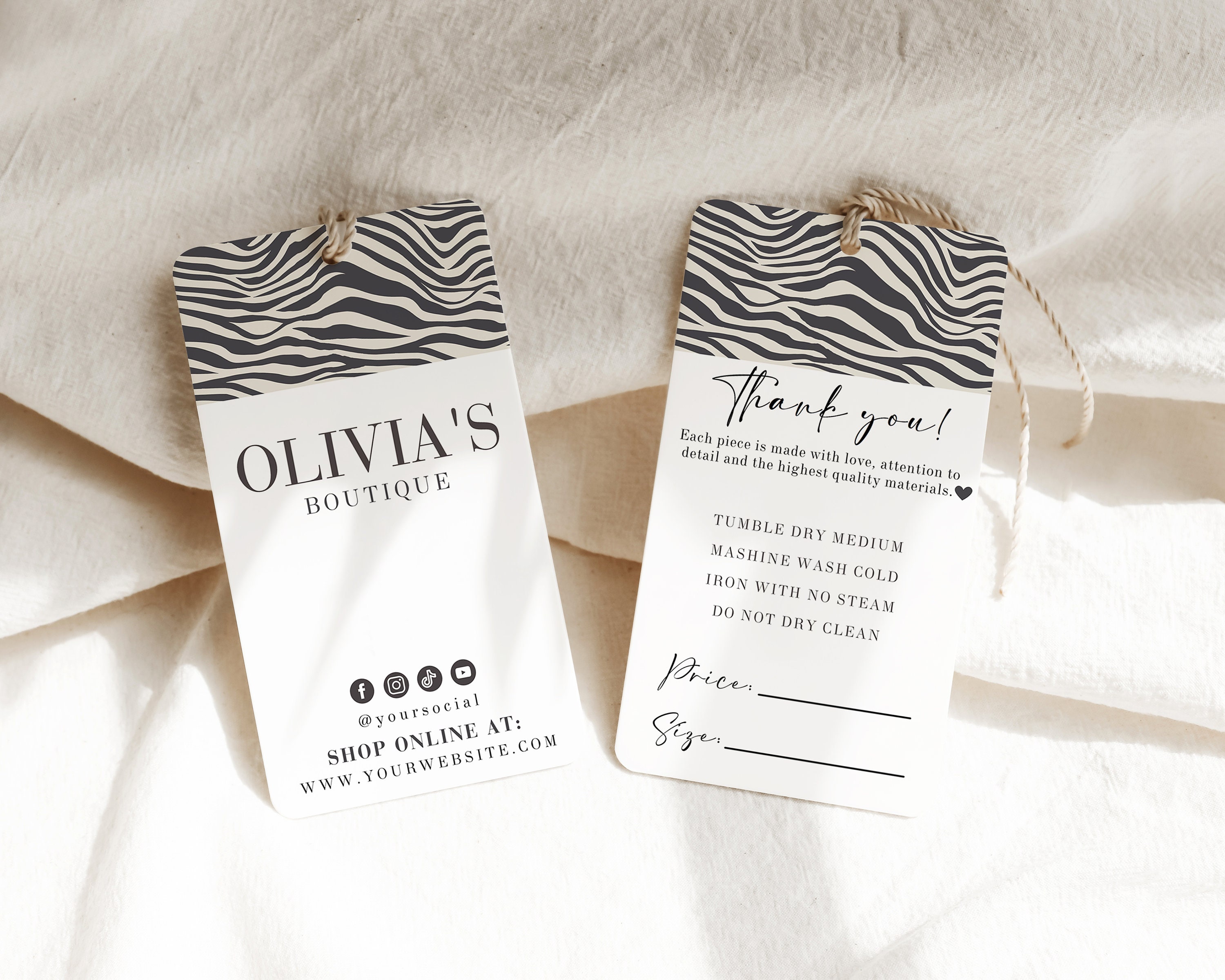 Editable Business Price Tag Template, Washing Instructions Tags ...