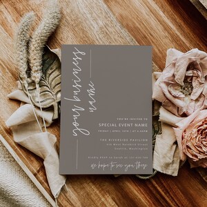 Boho Business Invitation Template, DIY Special Event Invitation, You're ...