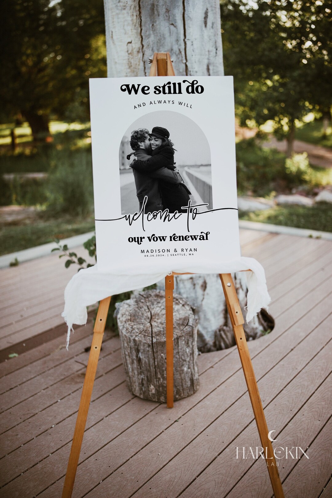 Modern Vow Renewal Welcome Sign Template, DIY Printable Wedding We ...