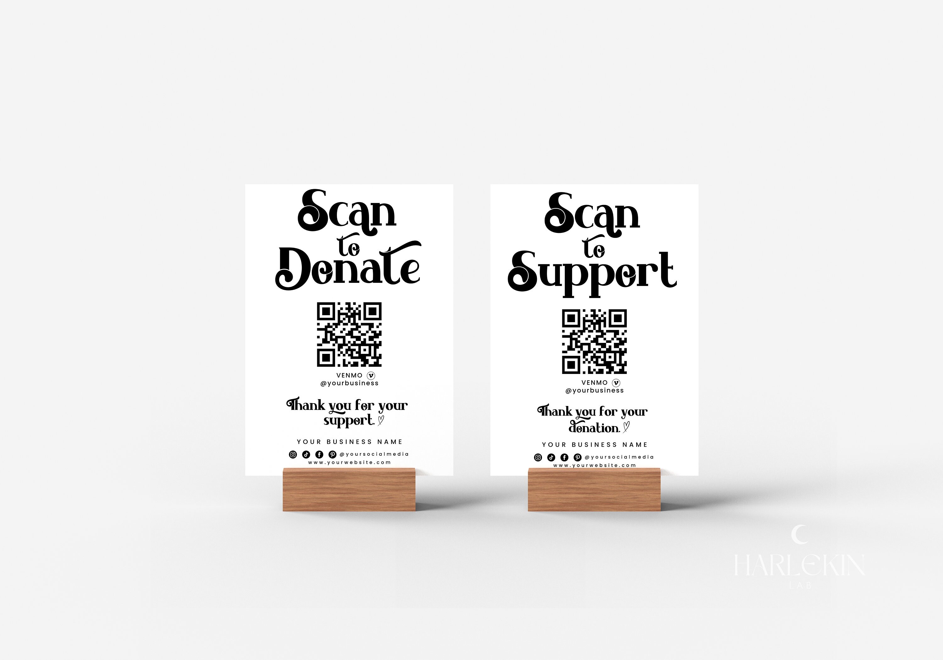 Editable Scan to Donate Sign, DIY QR Code Sign, Cashapp Paypal Scan to ...