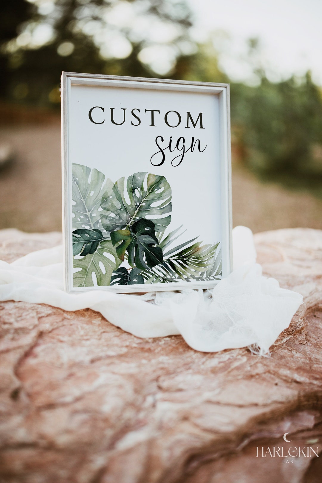 Editable Tropical Birthday Custom Text Sign, DIY Summer Custom Table ...