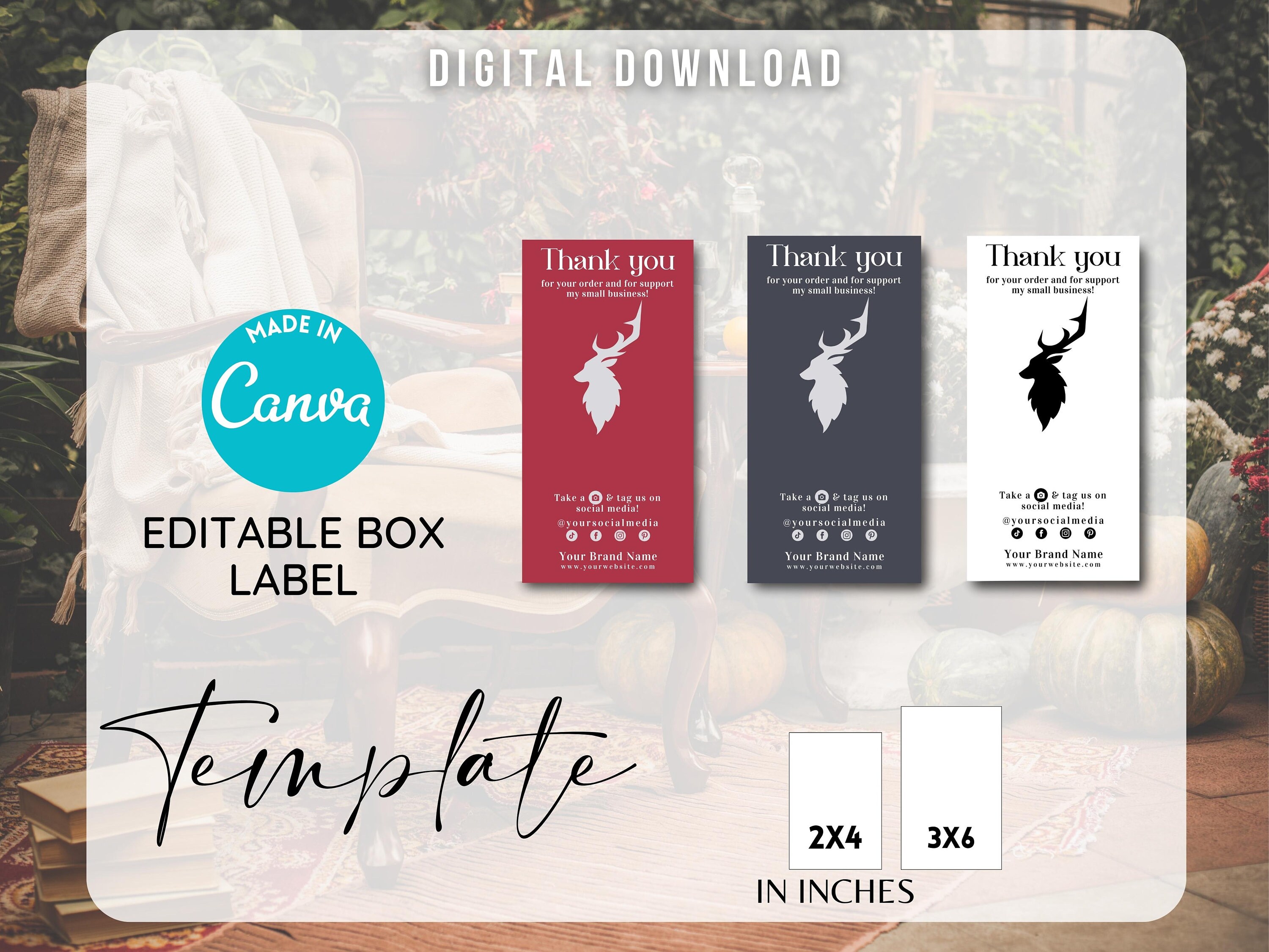 Editable Winter Box Label Template Christmas Shipping Label - Etsy