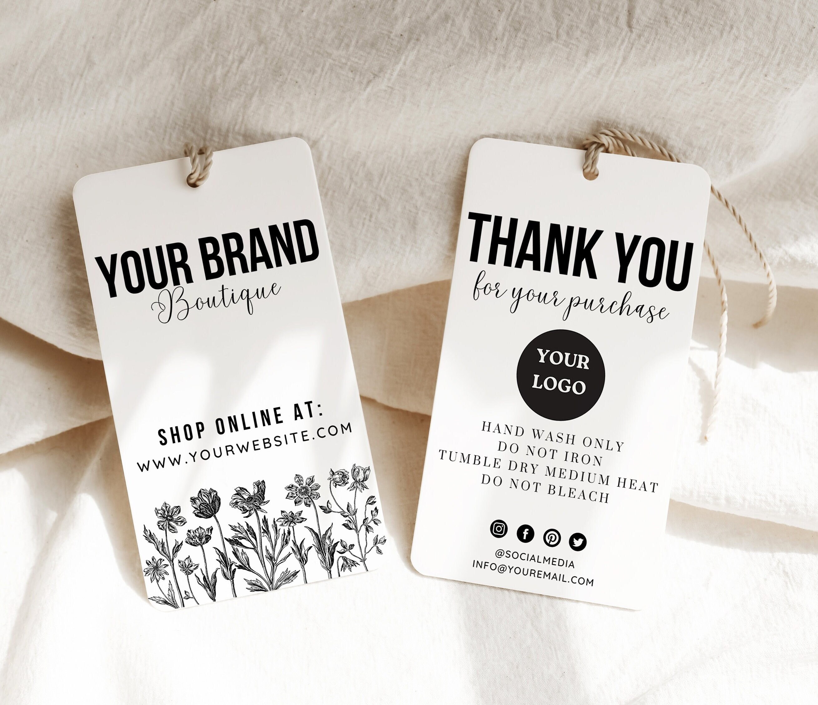 Editable Business Price Tag Template Washing Instructions - Etsy