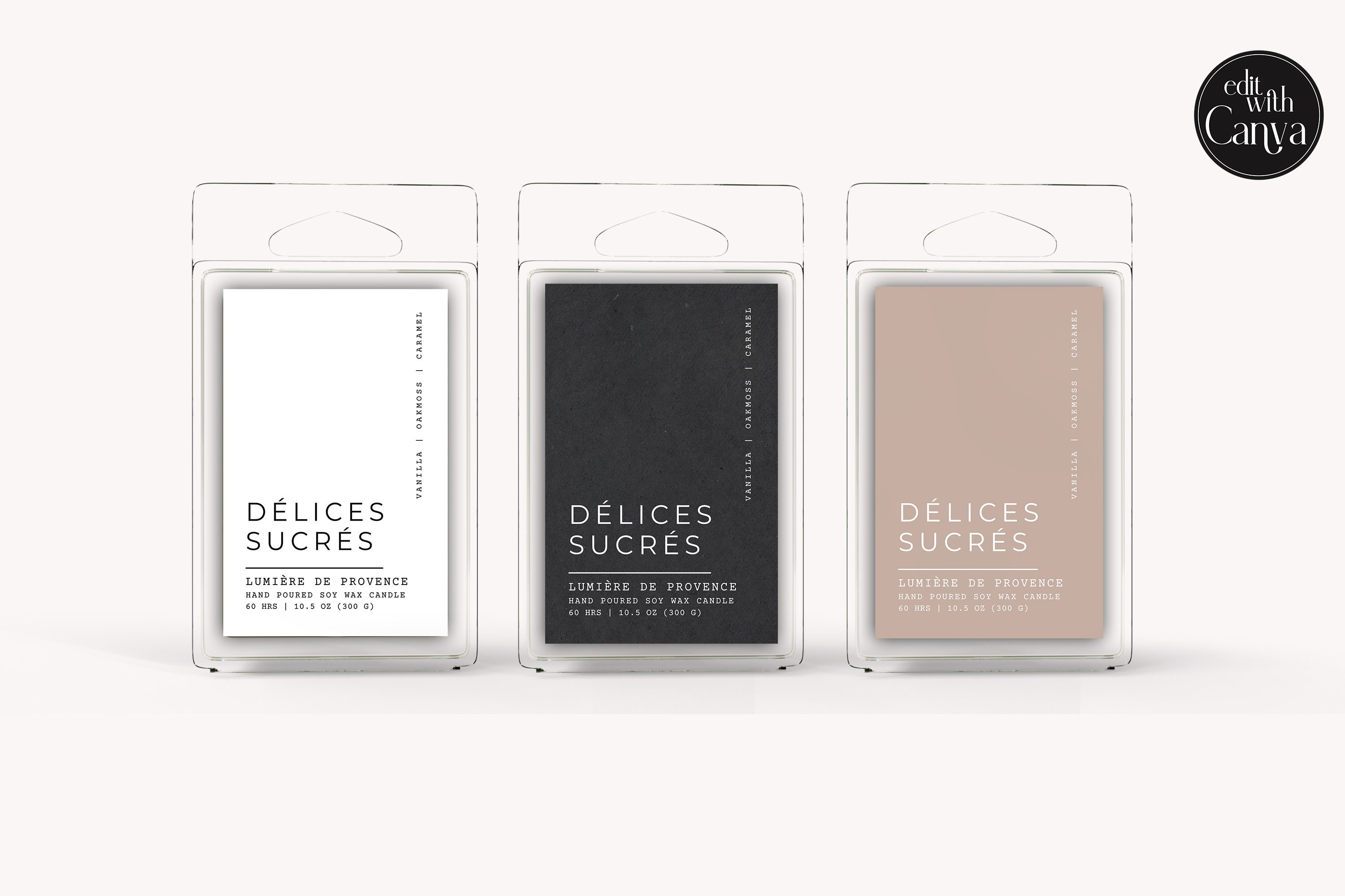 Pre Designed Editable Wax Melt Label Template, DIY Modern Wax Tart ...