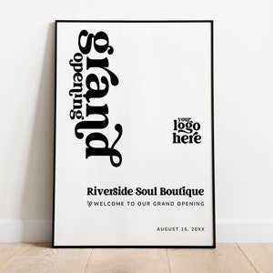 Modern Grand Opening Welcome Sign Template, DIY Printable Corporate ...