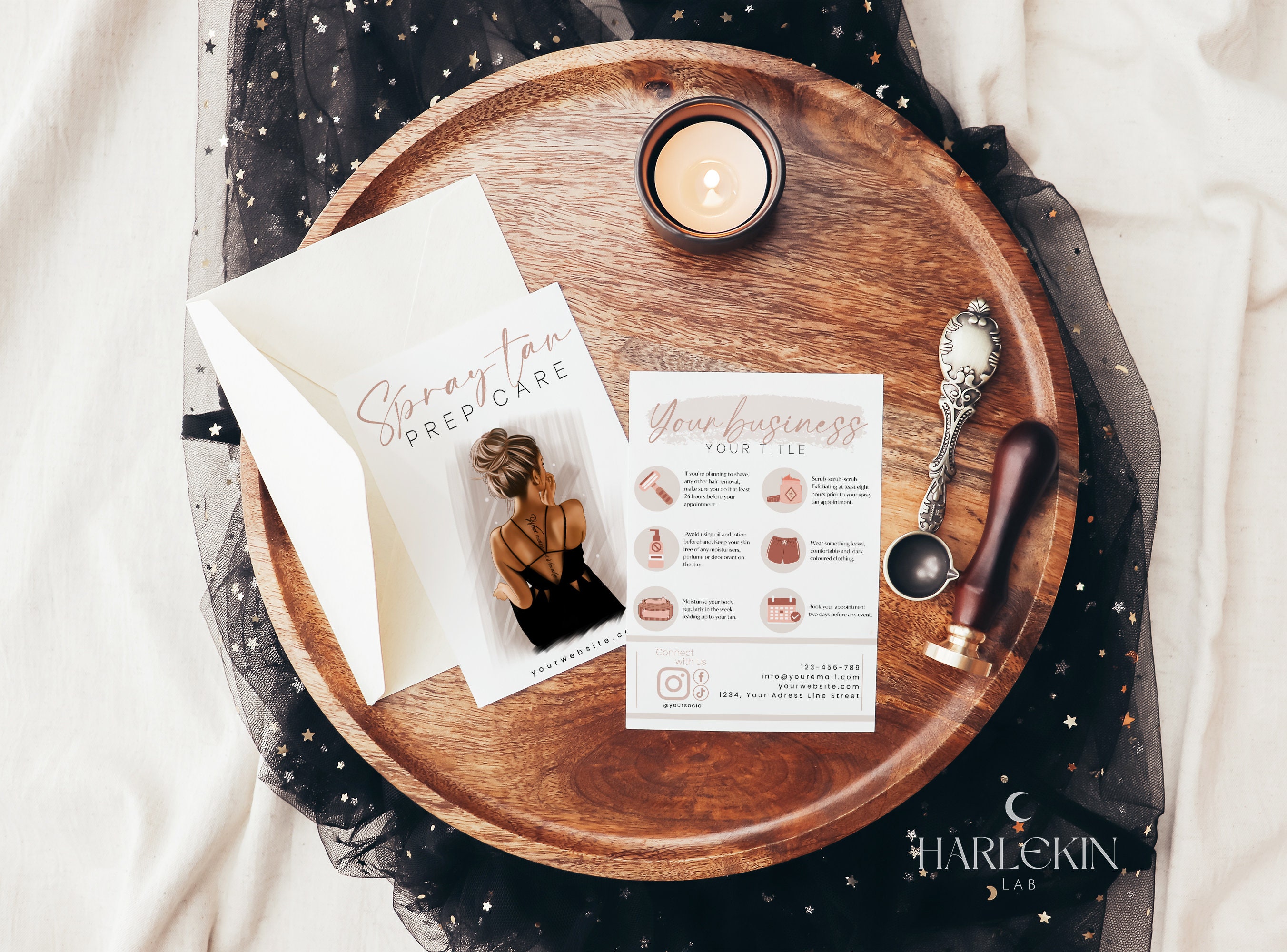 Editable Spray Tan Prep Card Template, DIY Artist Tanning Care Card ...