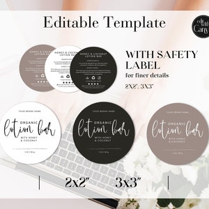 Editable Lotion Bar Label Template, DIY 3