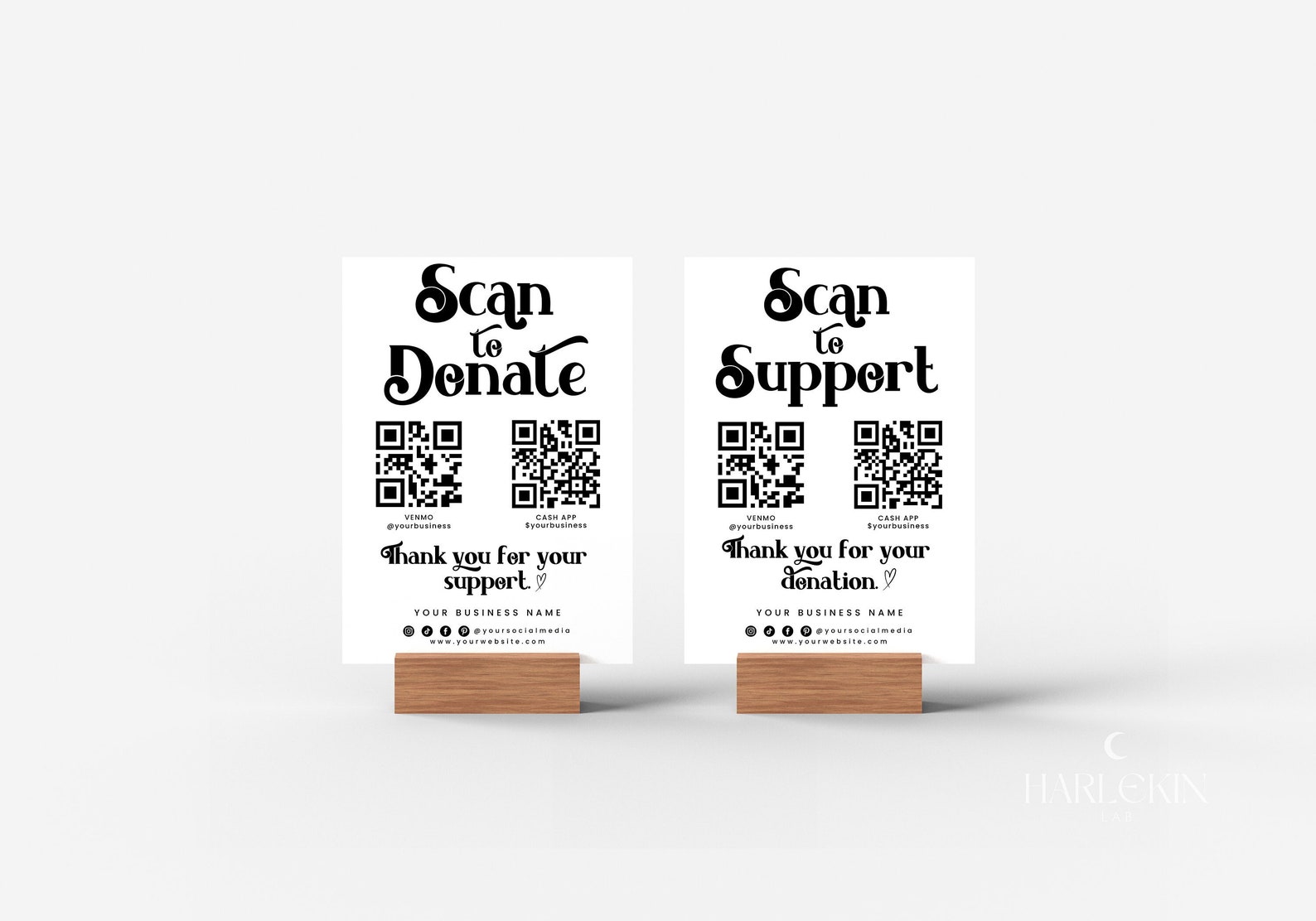 Editable Scan to Donate Sign, DIY QR Code Sign, Cashapp Paypal Scan to ...