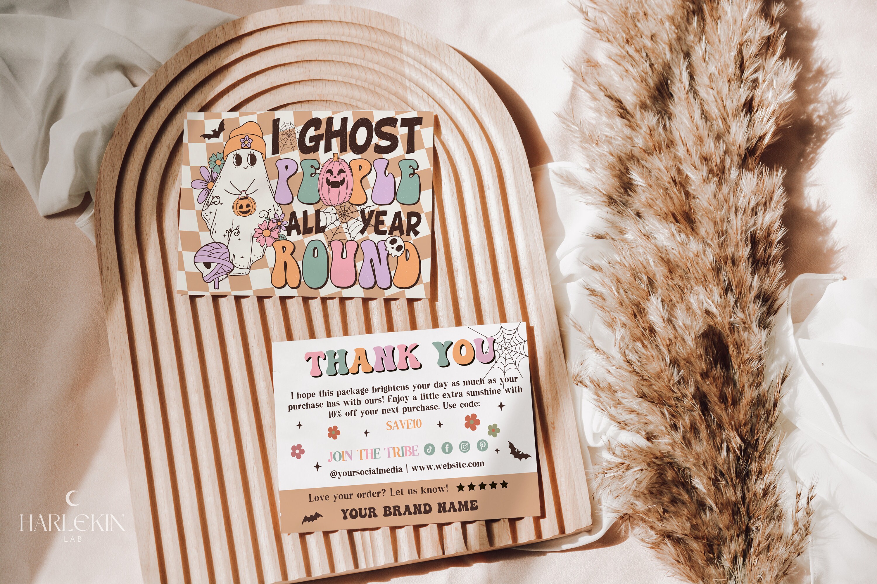 Editable Pumpkin Halloween Thank You Card, Customizable Thanks Note ...