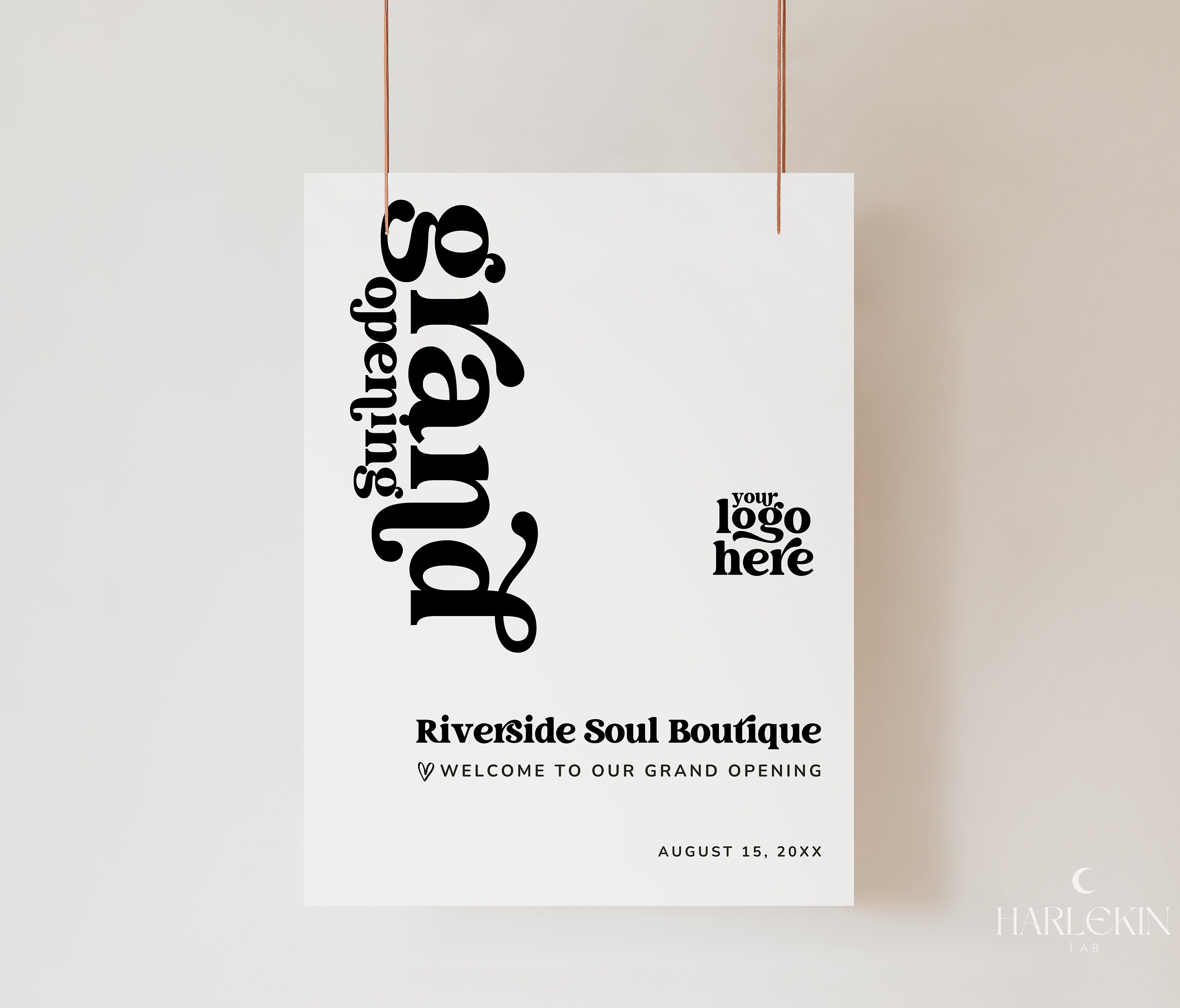 Modern Grand Opening Welcome Sign Template, DIY Printable Corporate ...