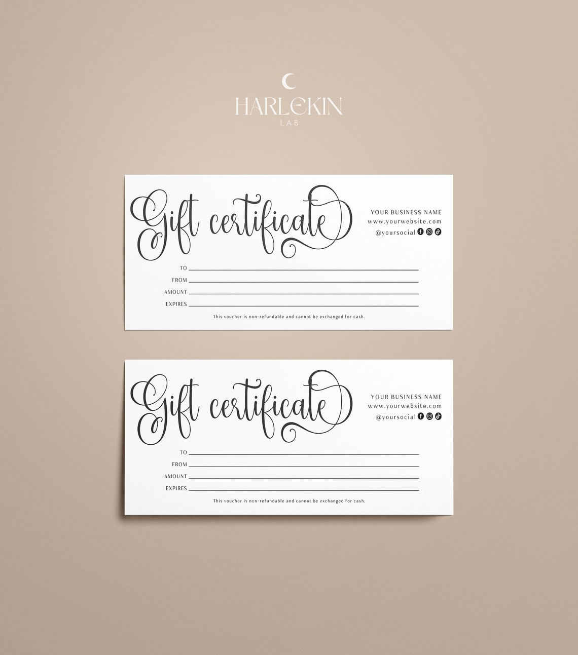 Editable Gift Voucher Certificate Template, Customizable Unique Gift ...