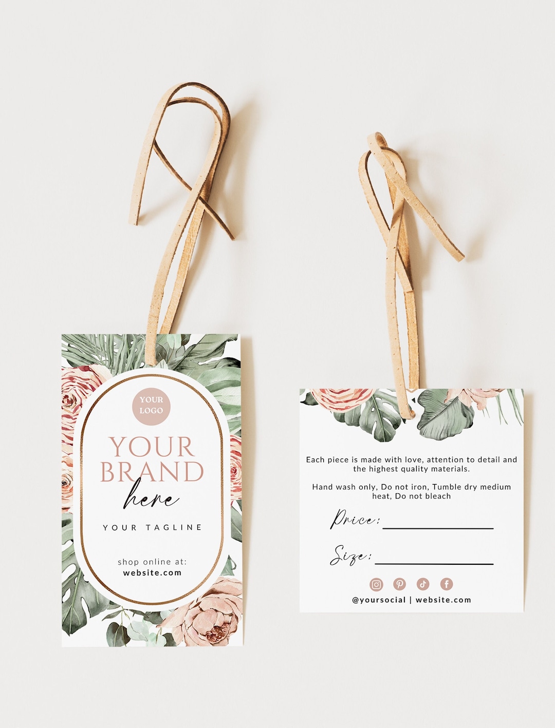 Editable Business Price Tag Template, Washing Instructions Tags ...