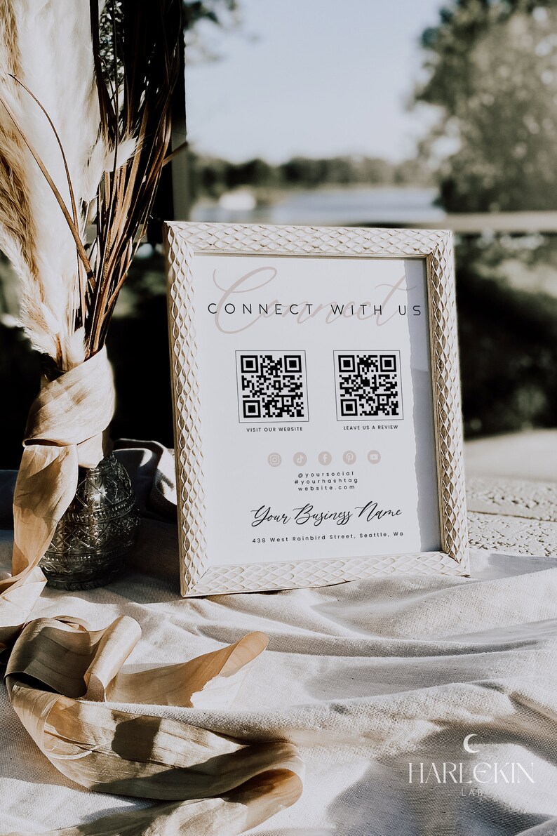 Editable Social Media Sign Template, DIY Follow Us on Social Media ...