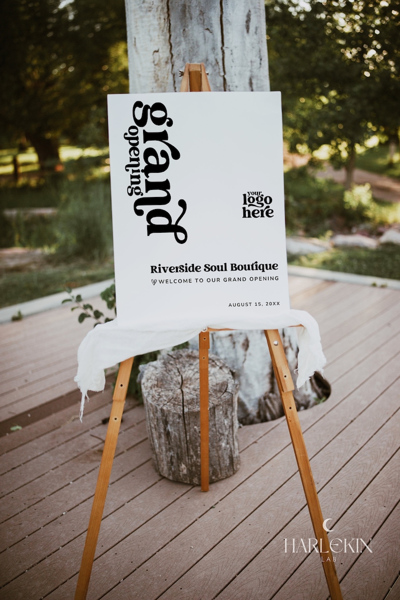 Modern Grand Opening Welcome Sign Template, DIY Printable Corporate ...