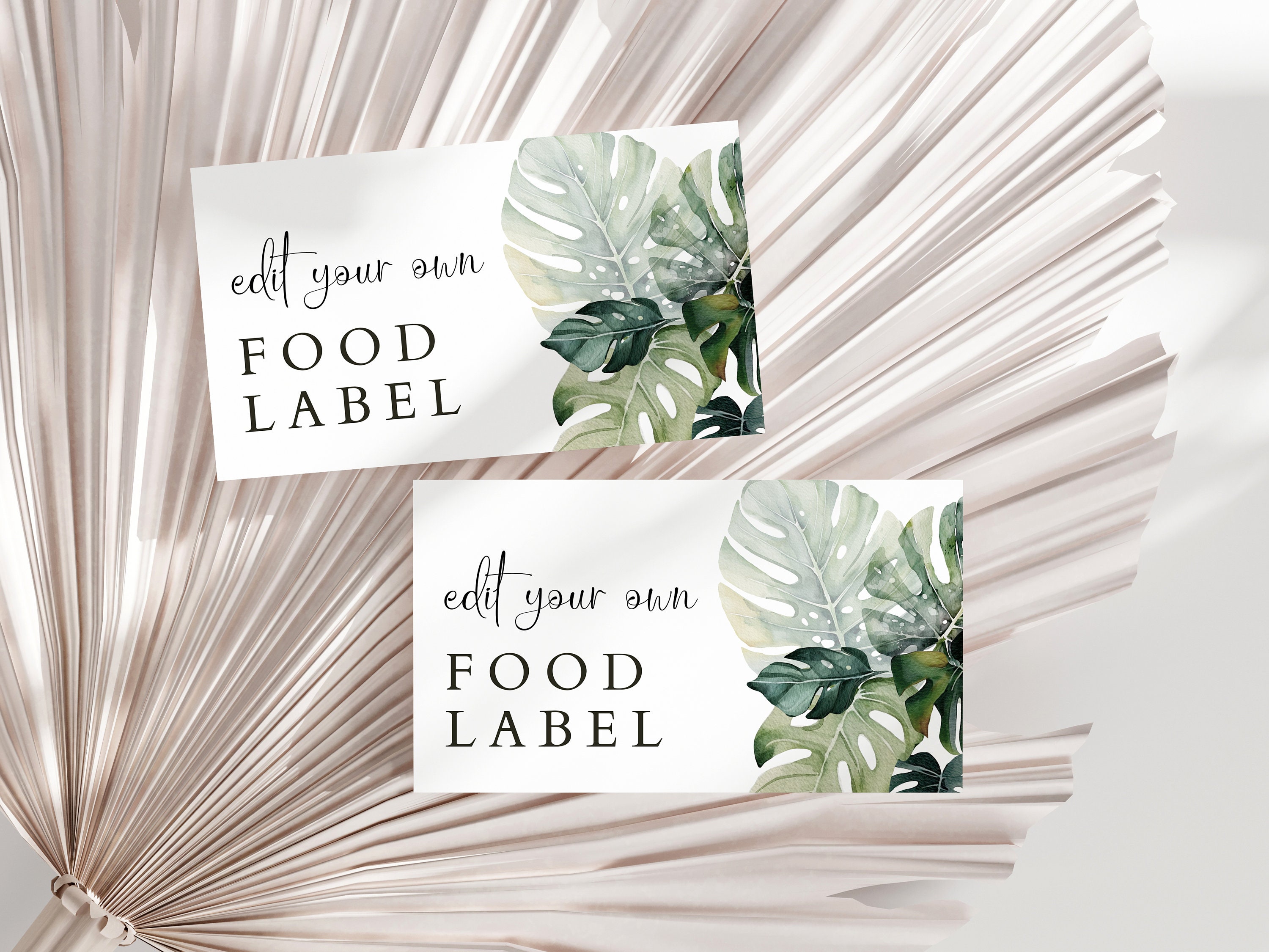 Editable Buffet Card Template, DIY Food Labels, Greenery Tent Cards ...