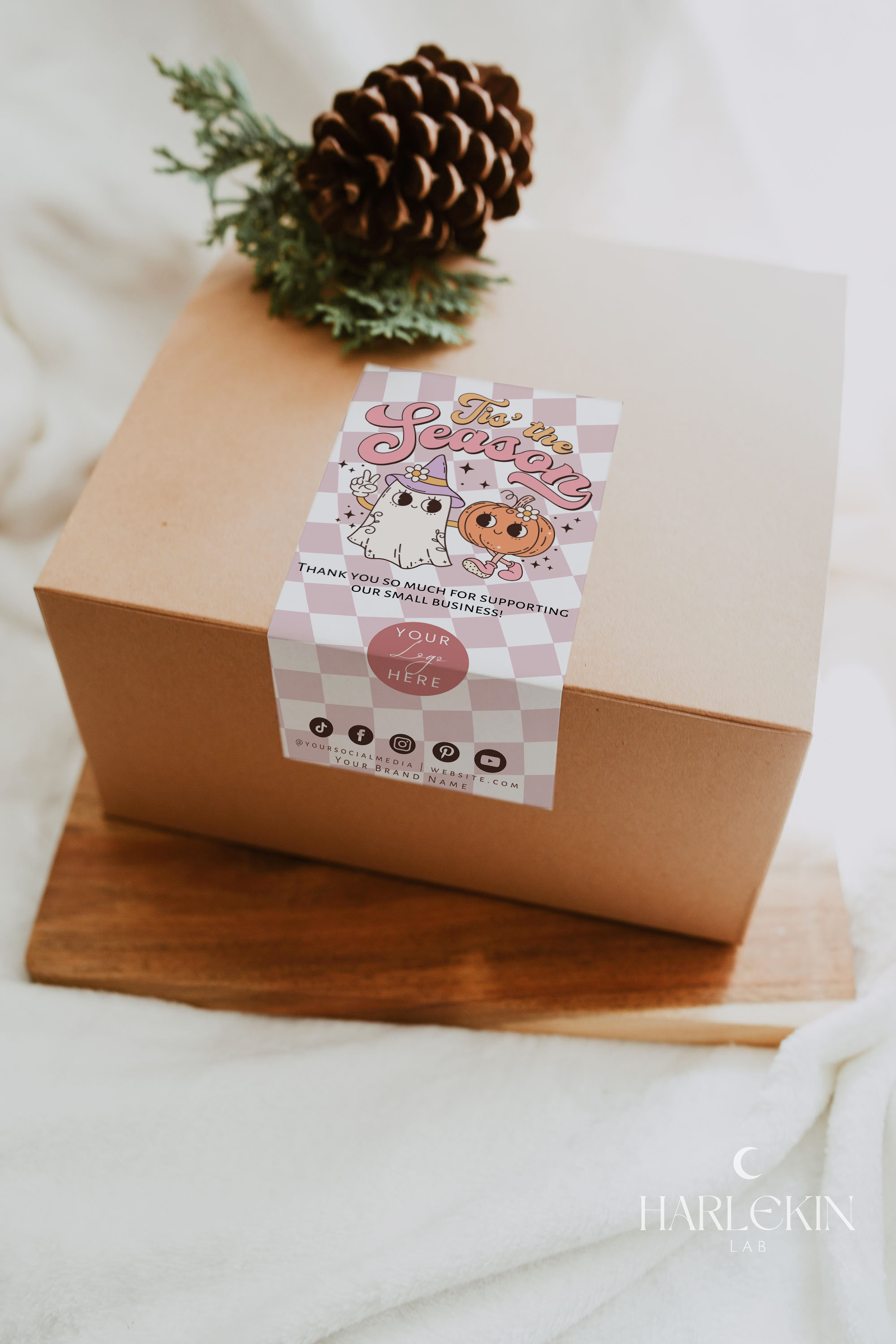 Editable Halloween Box Label Template, Spooky Shipping Label Design ...