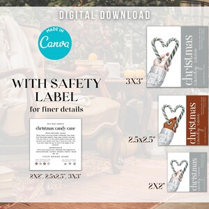 Editable Christmas Candle Label, Pre Designed Wax Melt Label, DIY ...