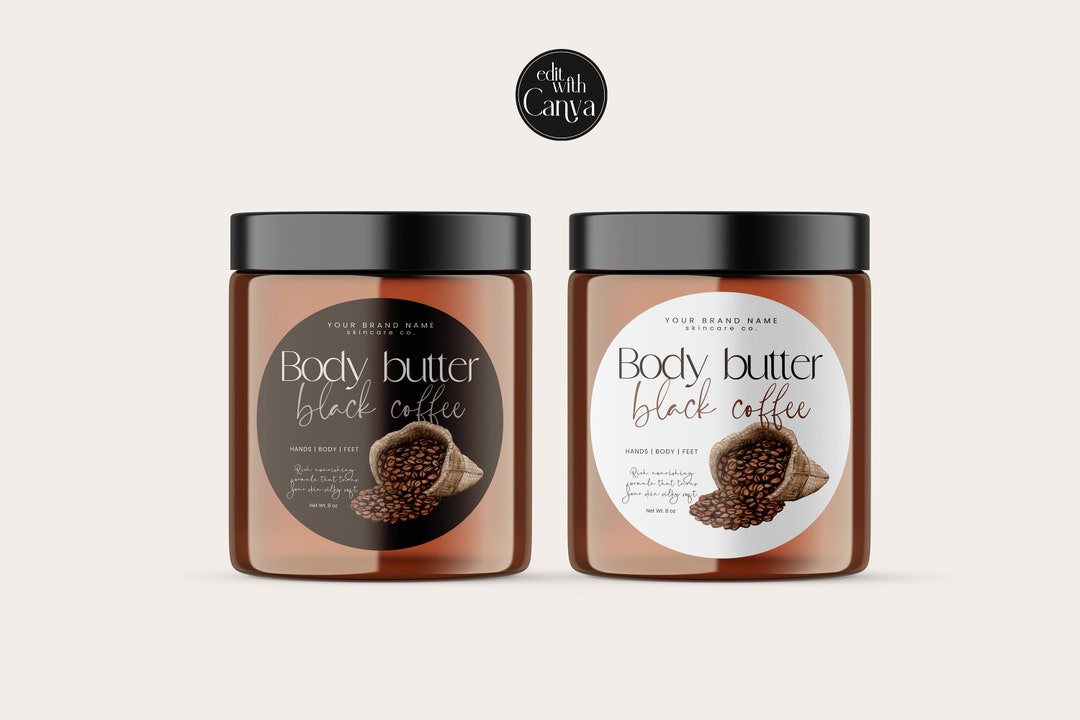 Editable Whipped Body Butter Label, DIY Body Butter Canva Template ...