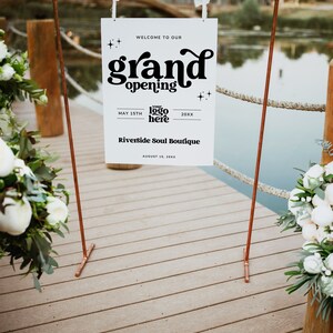 Modern Grand Opening Welcome Sign Template, DIY Printable Corporate ...