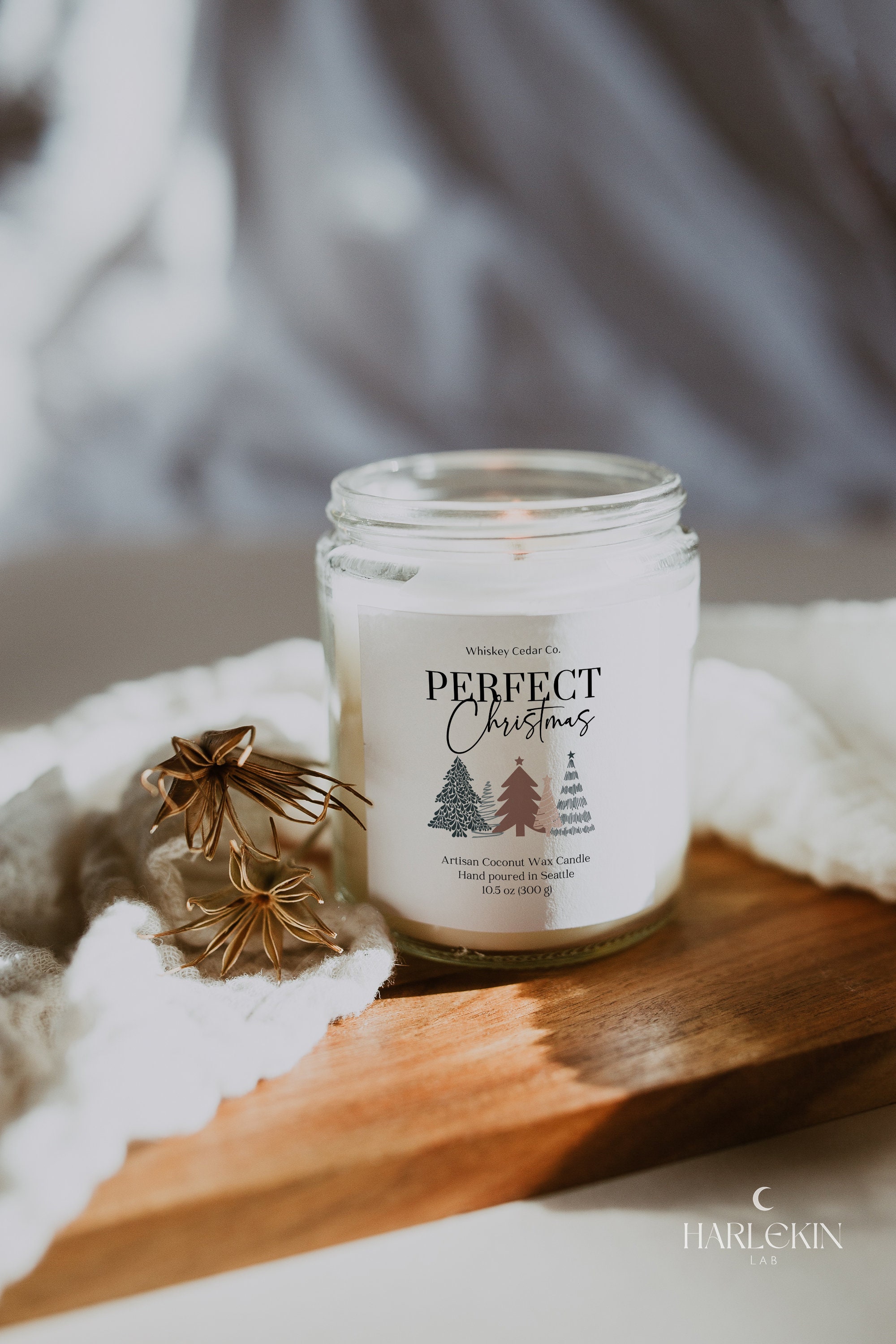 Editable Christmas Candle Label Set, Customizable Canva Template, DIY ...