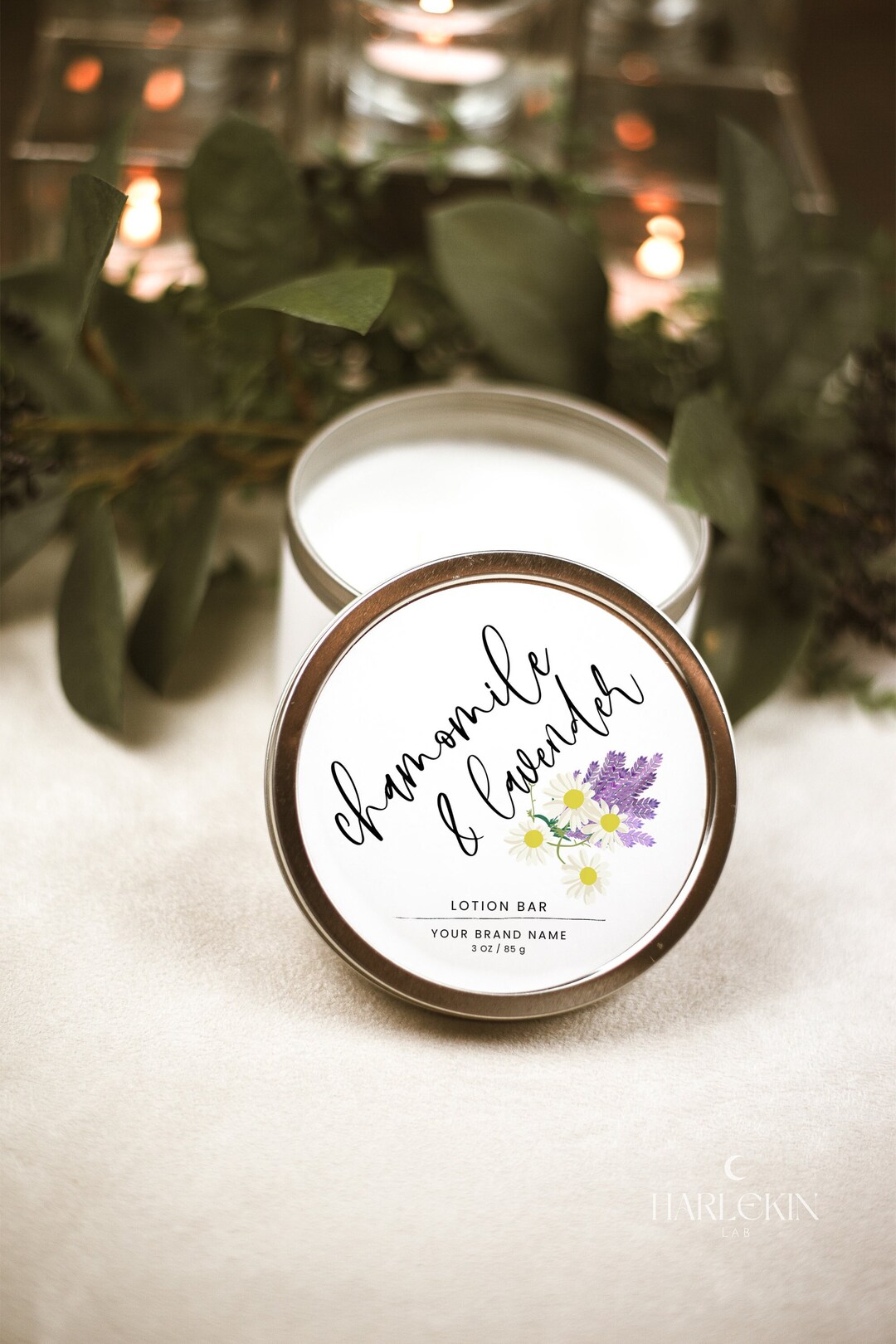 Editable Lotion Bar Label Template, DIY 3" Round 2" Round Product ...