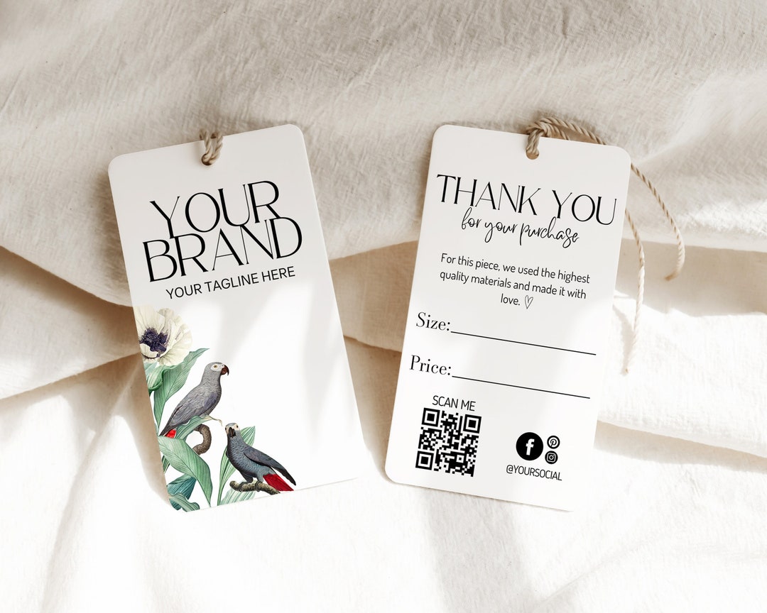 Editable Business Price Tag Template, Boutique Swing Tag, Clothing ...