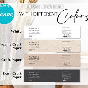Minimalist Soap Label Template, Customizable Wrap Whipped Soap Label ...