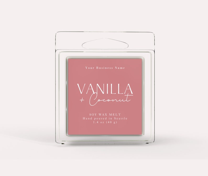 Editable Mini Wax Melt Sampler Label, DIY 1 Oz Wax Cube Sticker ...