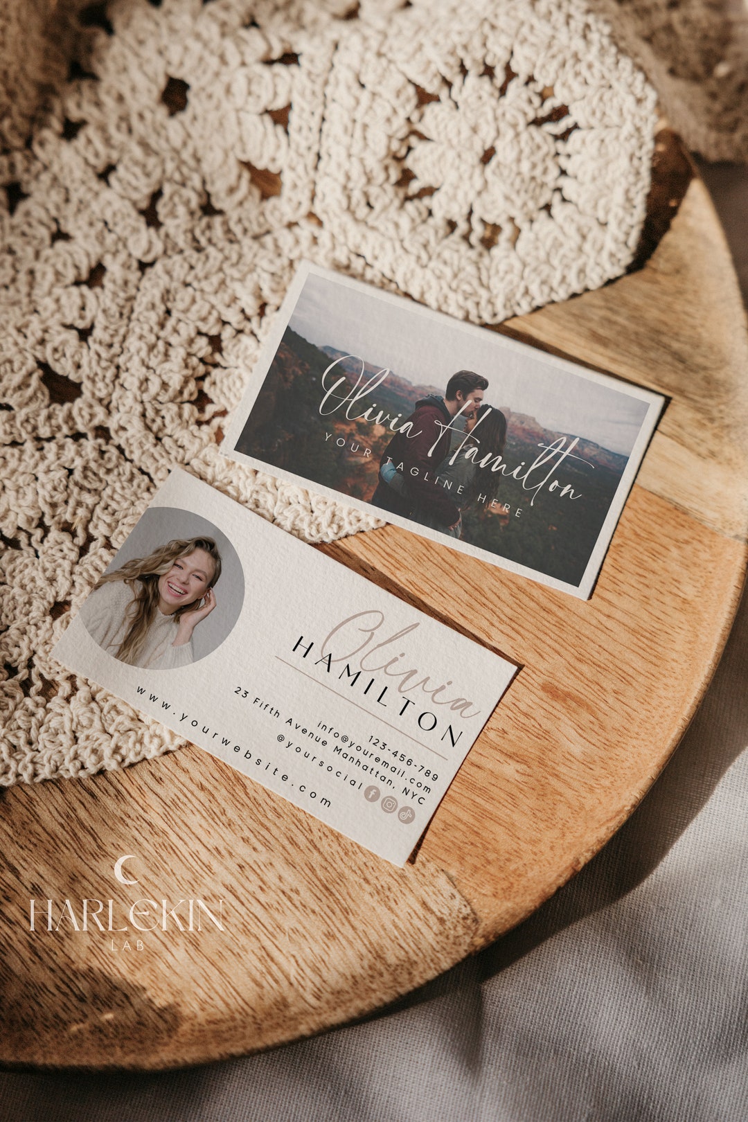 Printable Business Card, Luxury Name Card Template, Instant Download ...