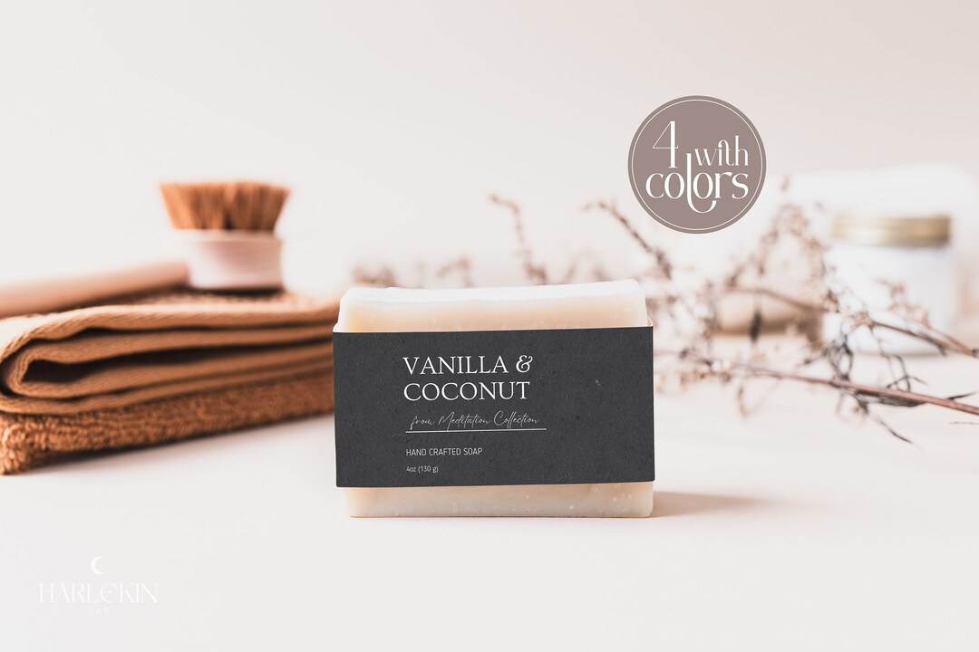 Minimalist Soap Label Template, Customizable Wrap Whipped Soap Label ...