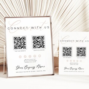 Editable Social Media Sign Template, DIY Follow Us on Social Media ...