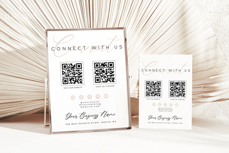 Editable Social Media Sign Template, DIY Follow Us on Social Media ...