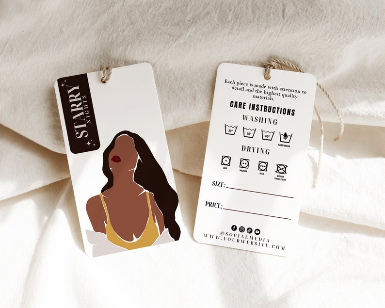 Editable Business Price Tag Template, Washing Instructions Tags ...