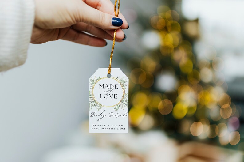 Editable Business Hang Tag Template, Bath Body Scrub Label, Modern ...