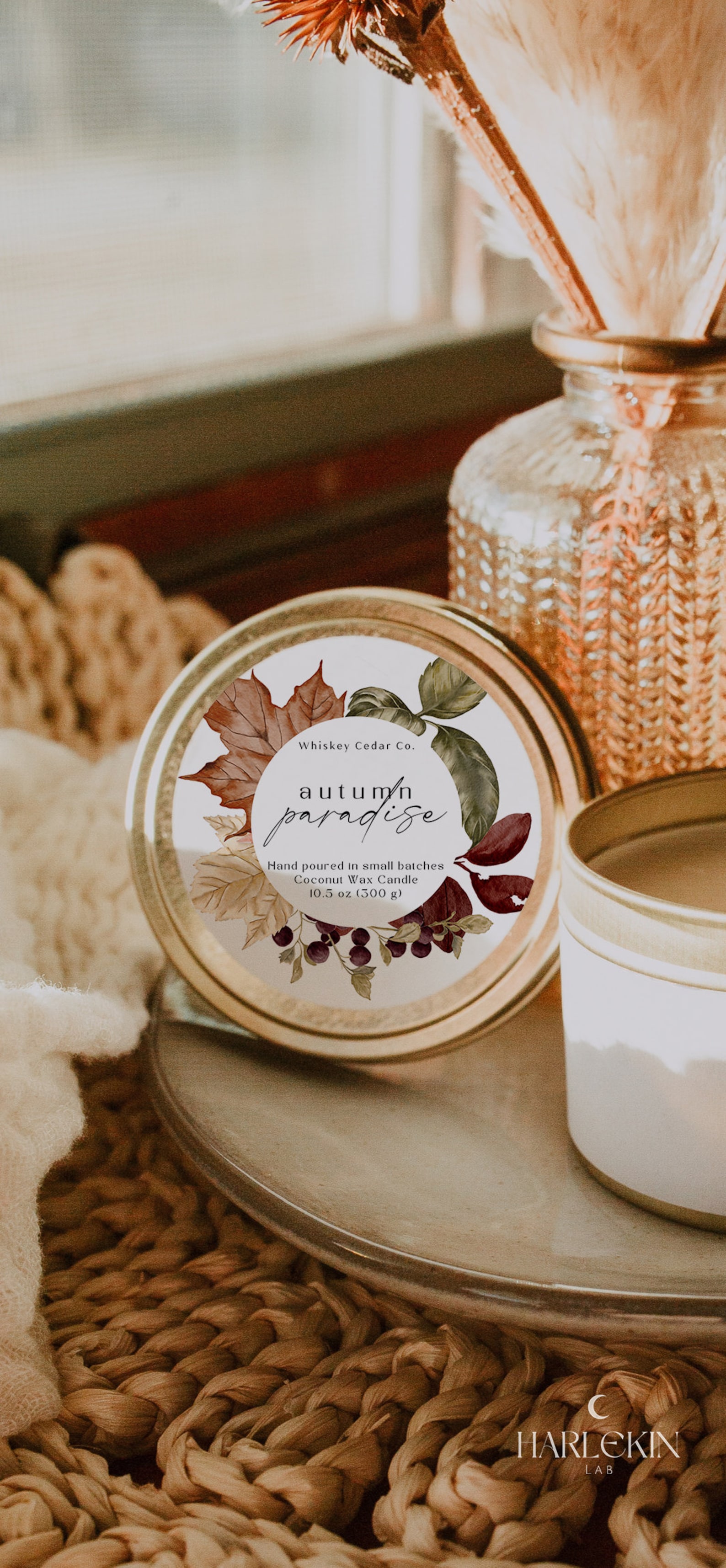 Editable Autumn Candle Label, Customizable Canva Template, DIY Fall ...