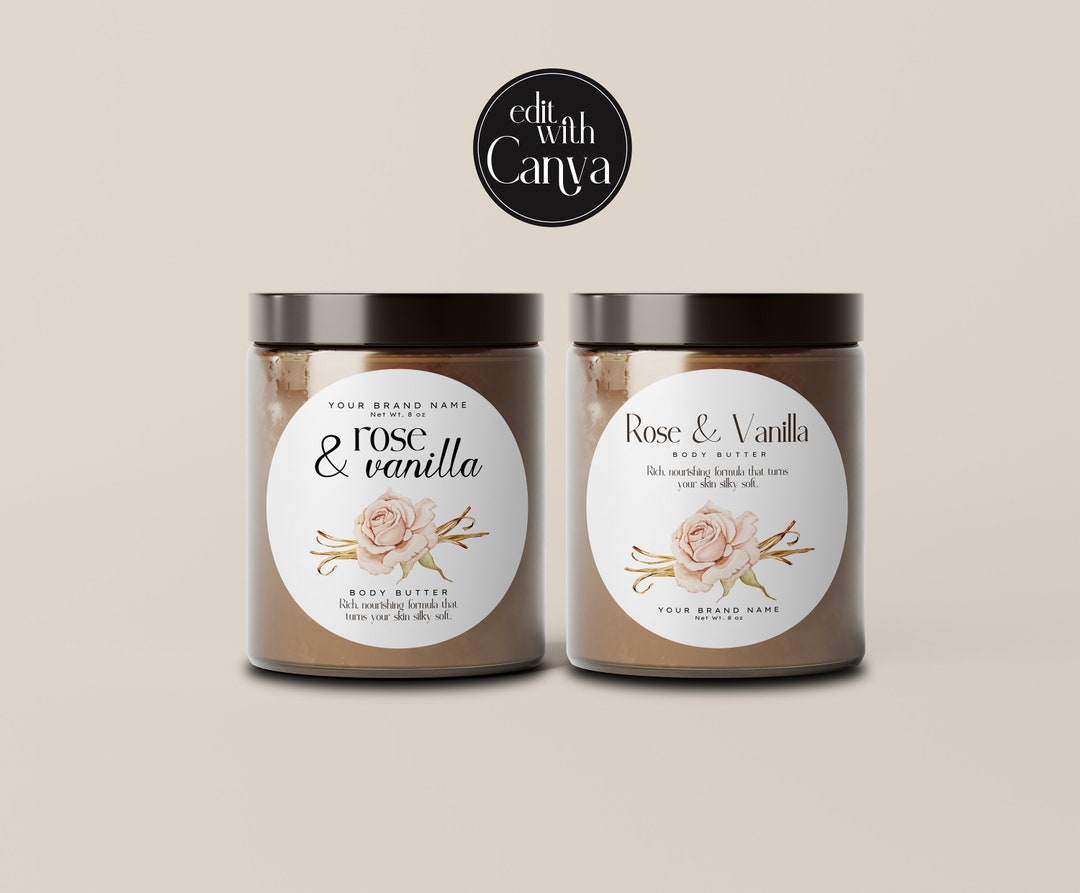 Editable Whipped Body Butter Label, DIY Body Butter Canva Template ...
