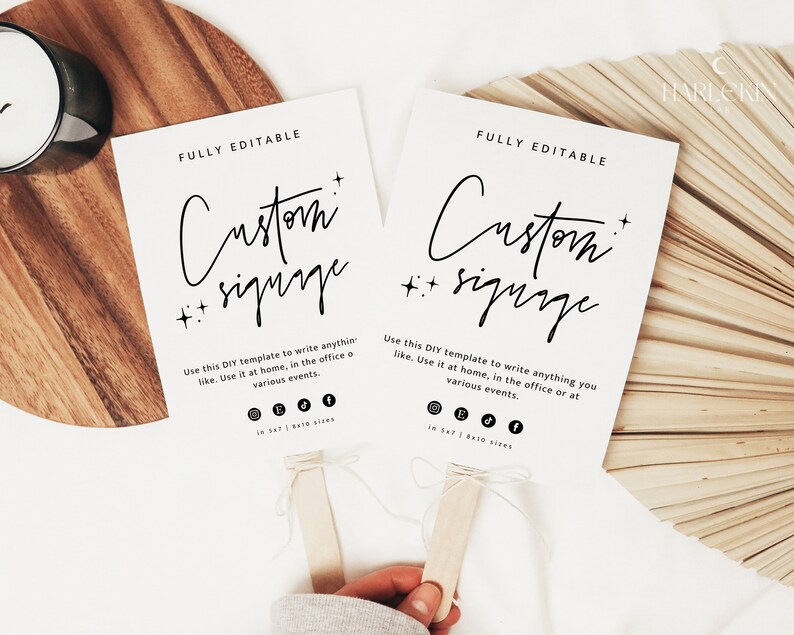 Editable Custom Sign Template, DIY Canva Business Sign Template ...