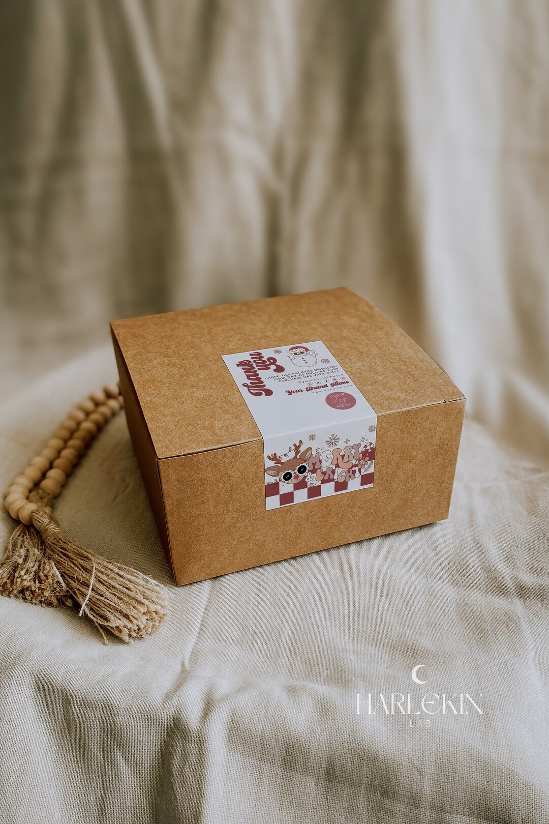 Editable Christmas Box Label Template, Winter Shipping Label Design ...