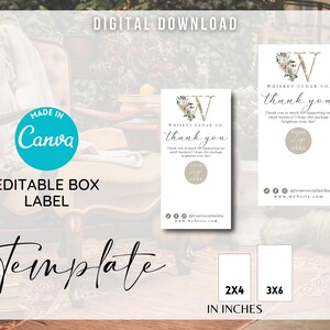 Editable Winter Box Label Template, Christmas Shipping Label Design ...
