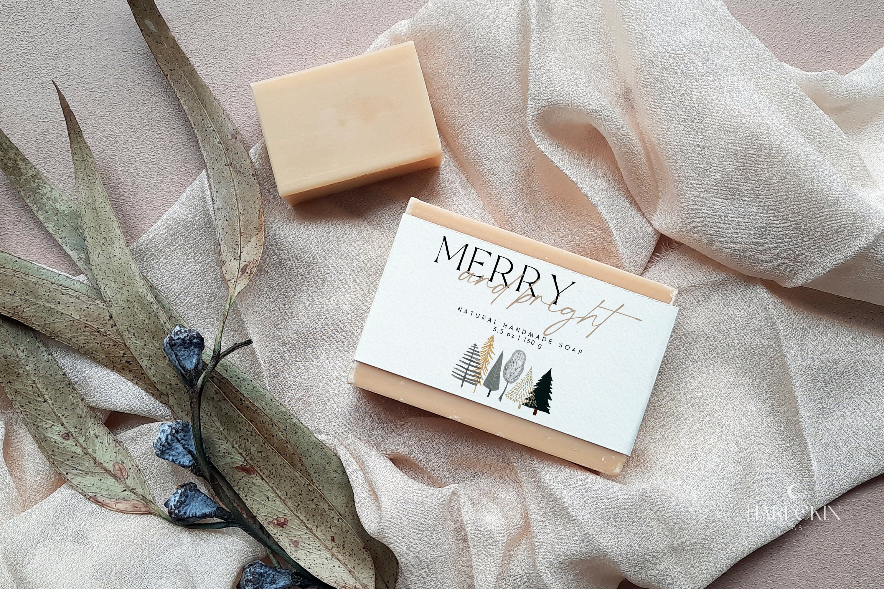 Editable Christmas Soap Label Template, Customizable Wrap Whipped Soap ...