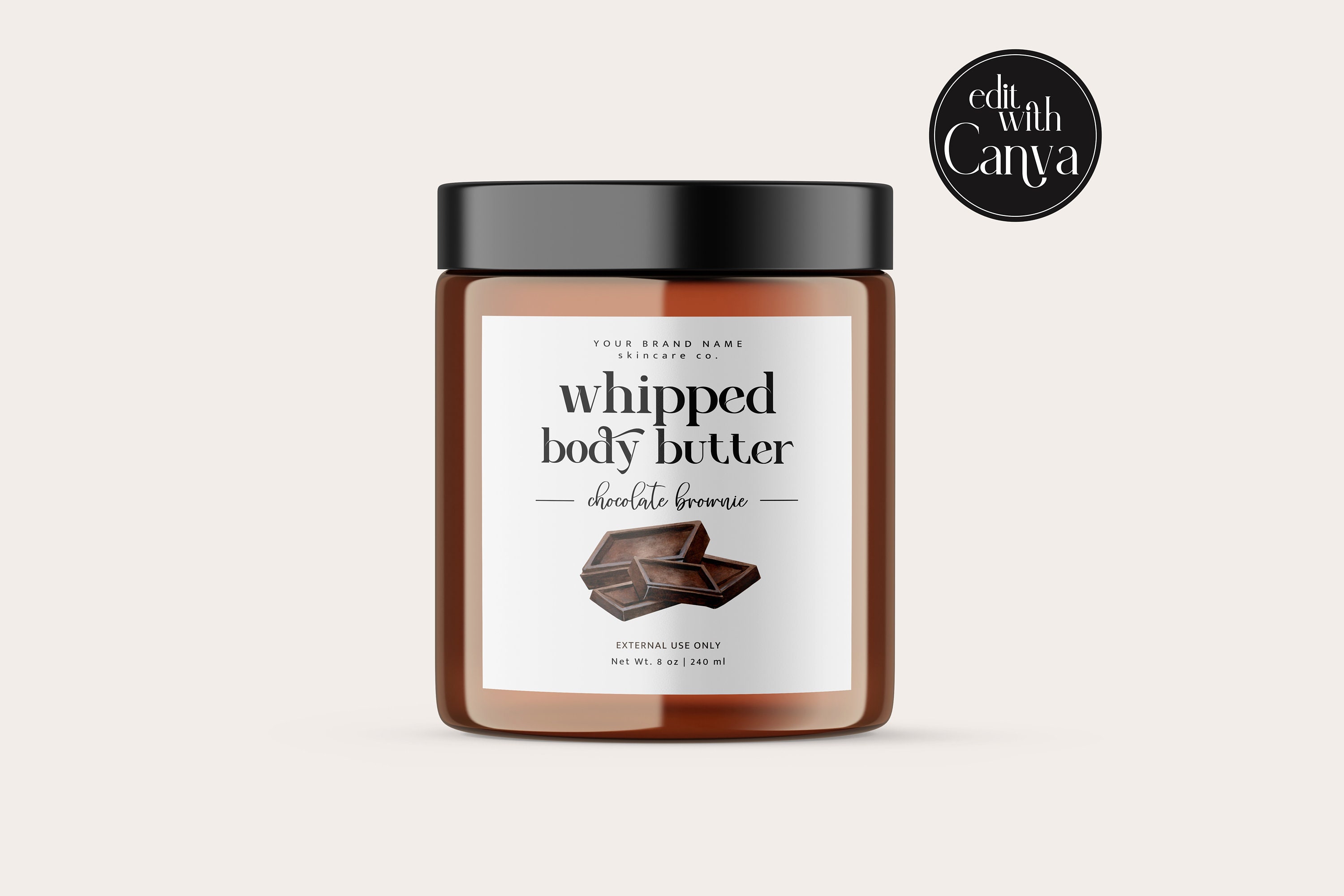 Editable Whipped Body Butter Label, DIY Body Butter Canva Template ...