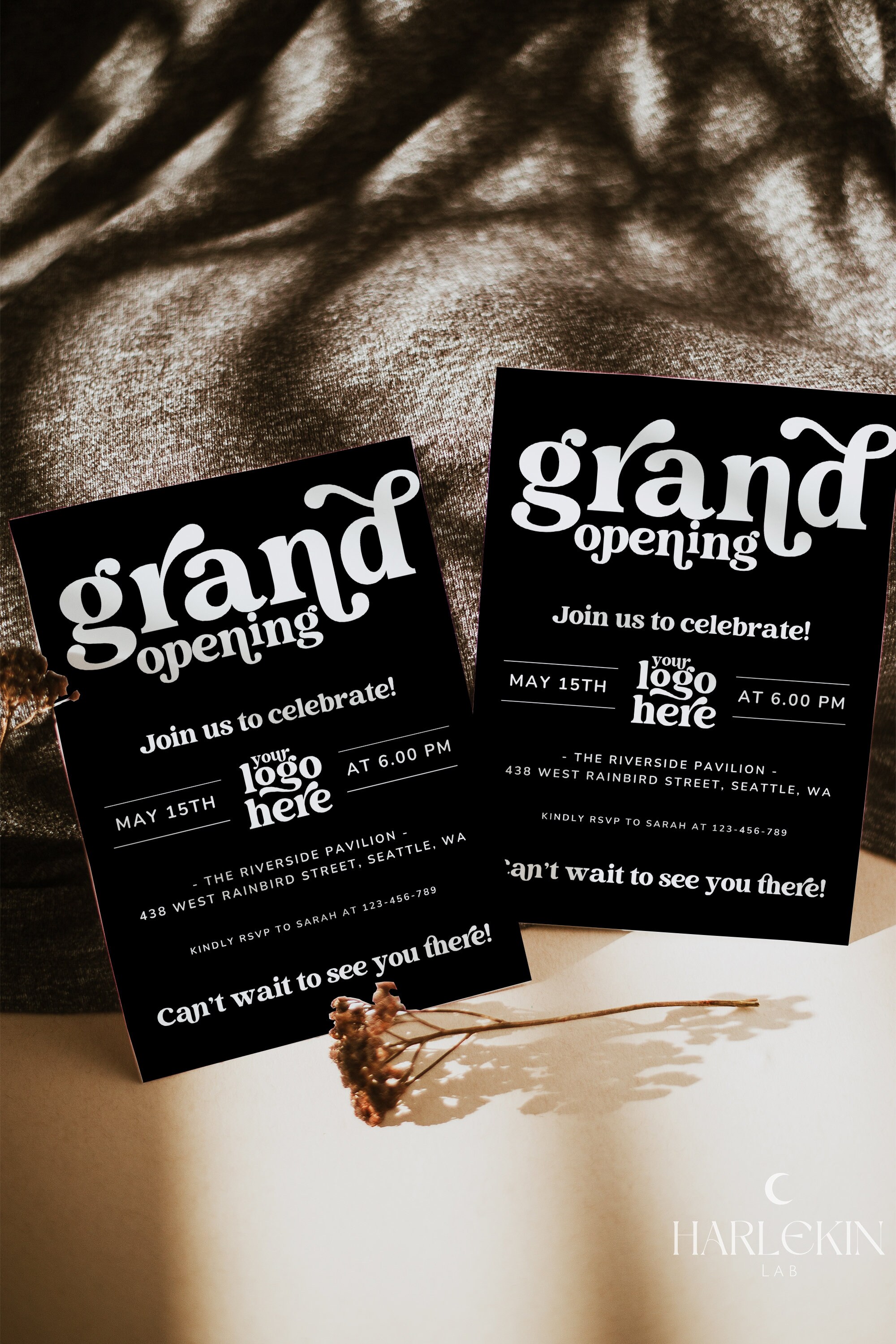 Trendy Grand Opening Business Invitation Template, DIY Modern Special ...