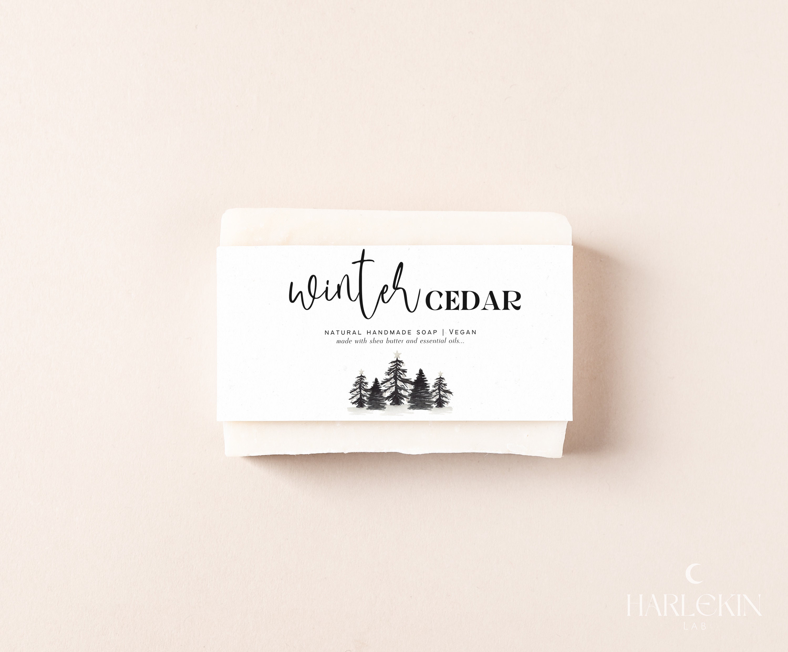 Editable Christmas Soap Label Template, Customizable Wrap Whipped Soap ...